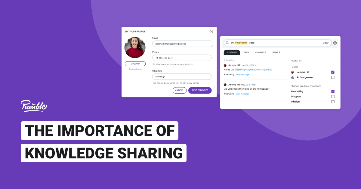 Knowledge sharing - Pumble™