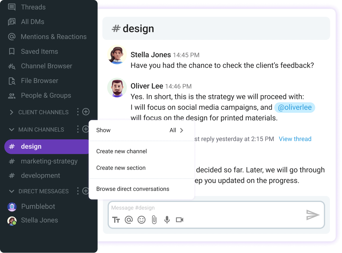 Business messaging app - Pumble™
