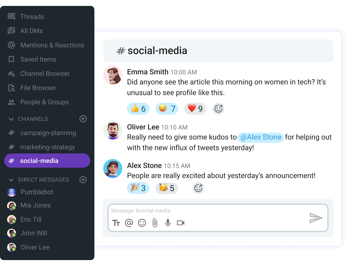 Internal communication software - Pumble™