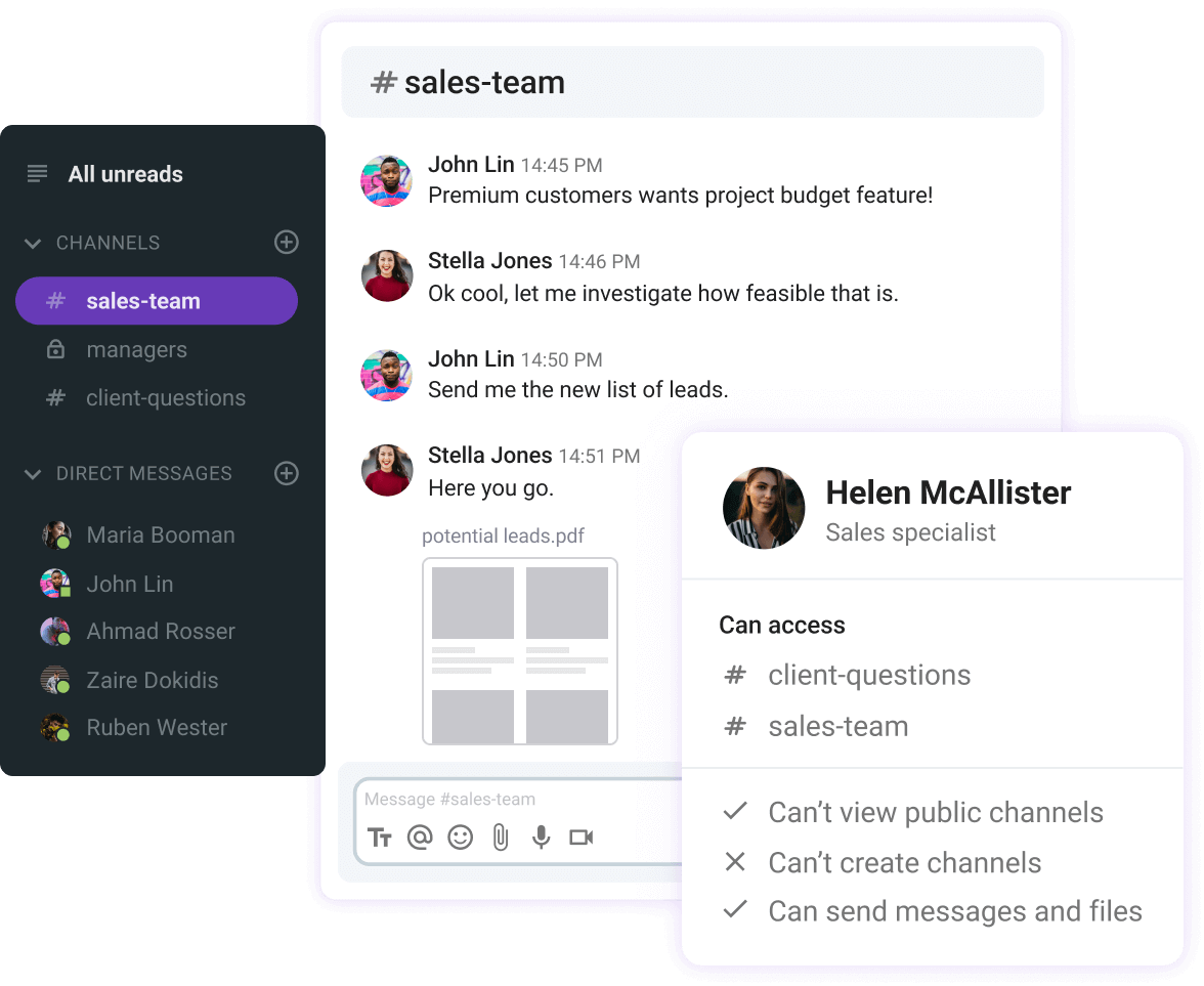 How Sales teams use Pumble
