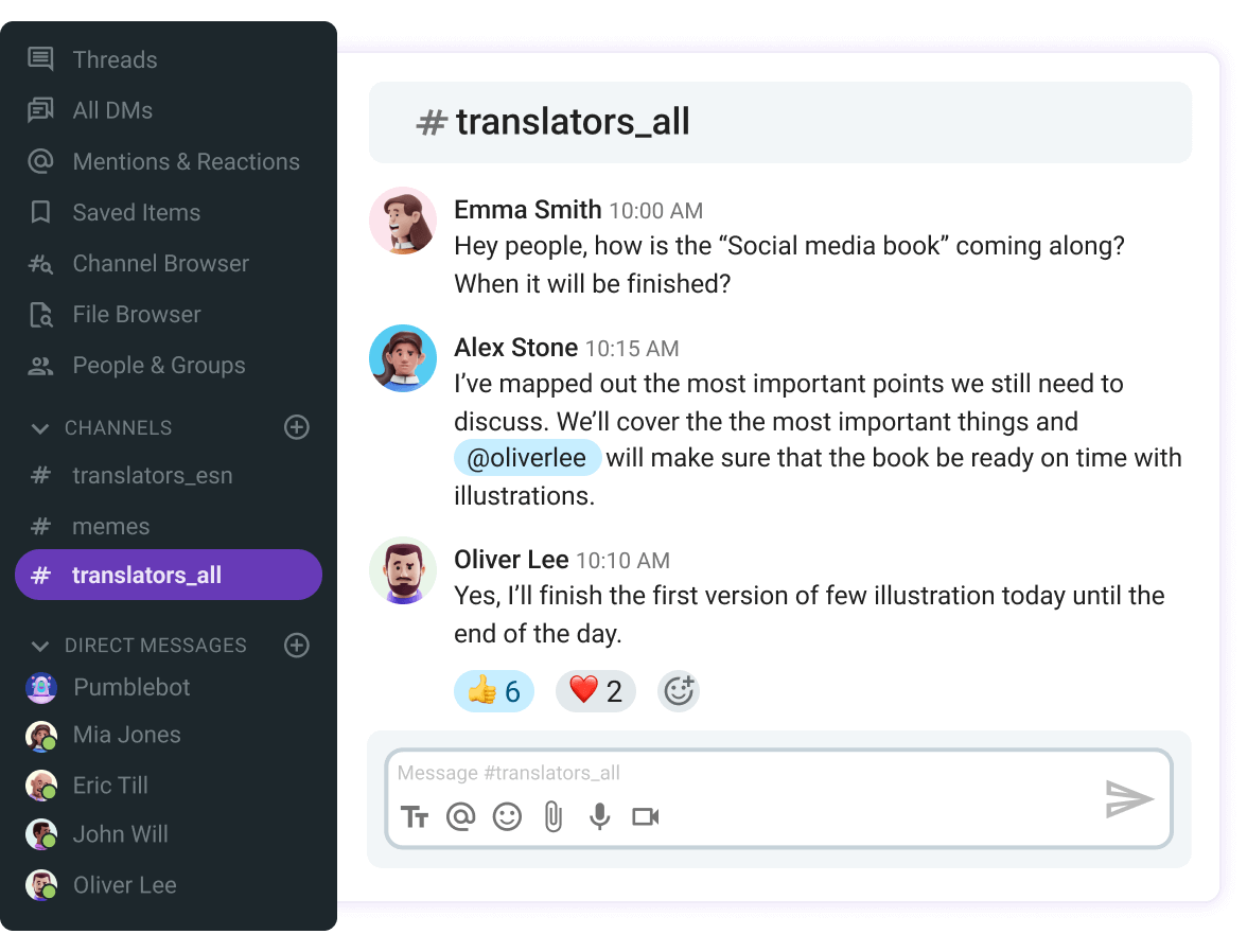 Translators communication app - Pumble™