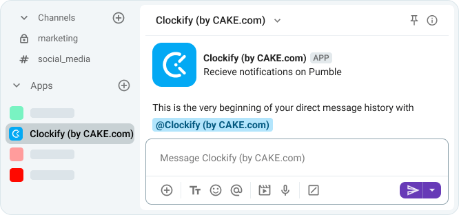 Clockify Integration - Connect Your Apps with Pumble