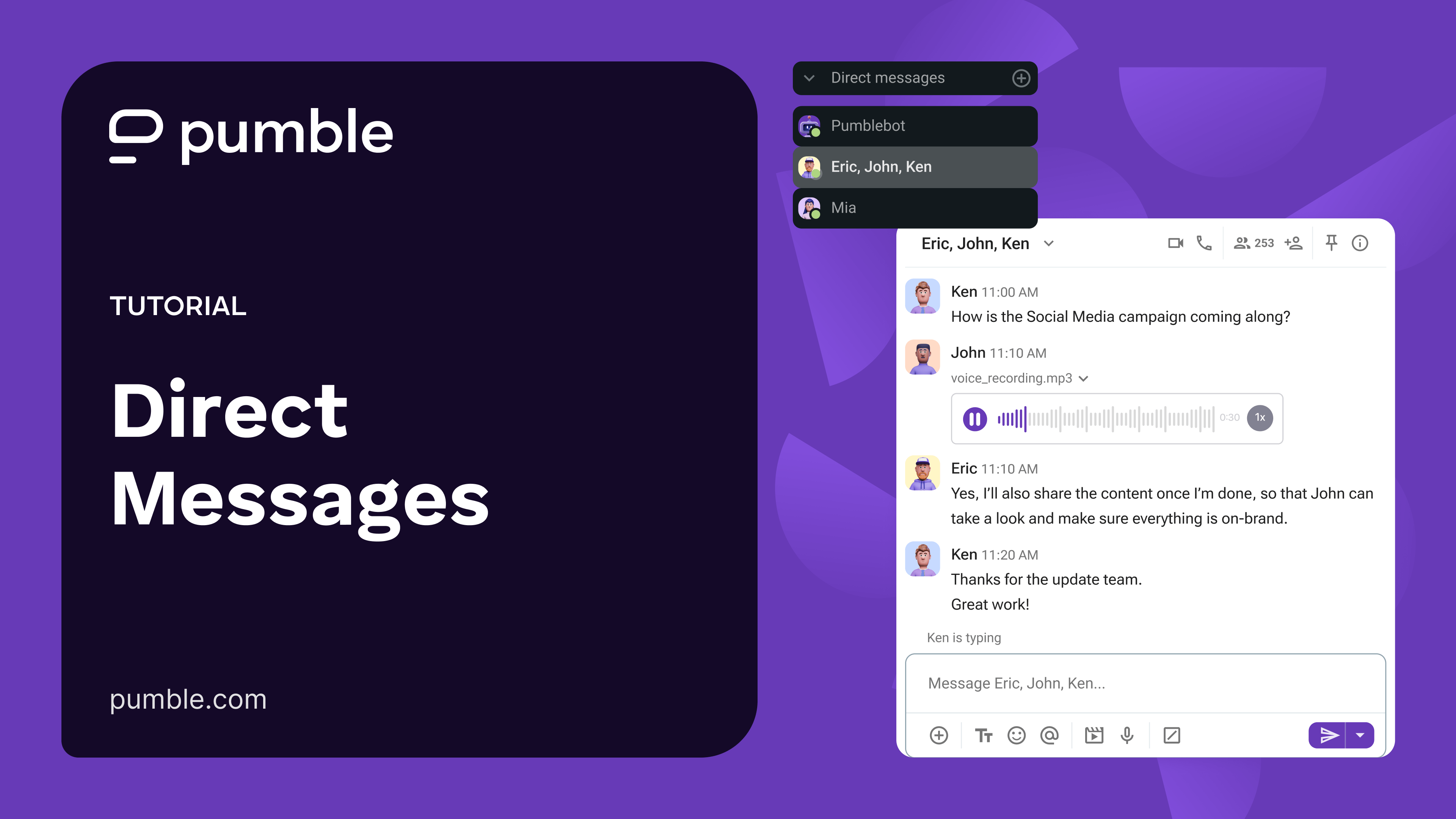 Direct Messages - Pumble™