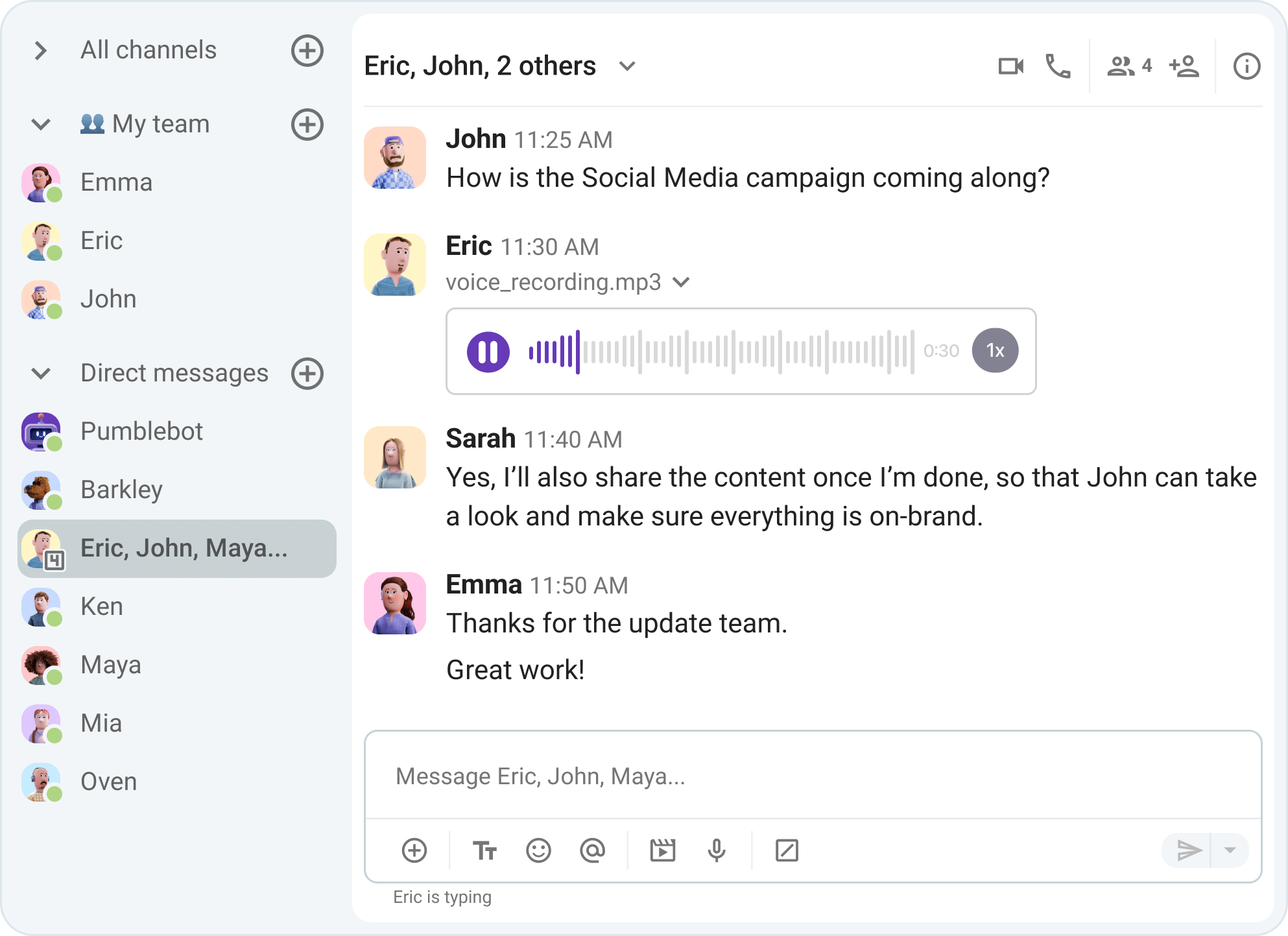 Group messaging app - Pumble™