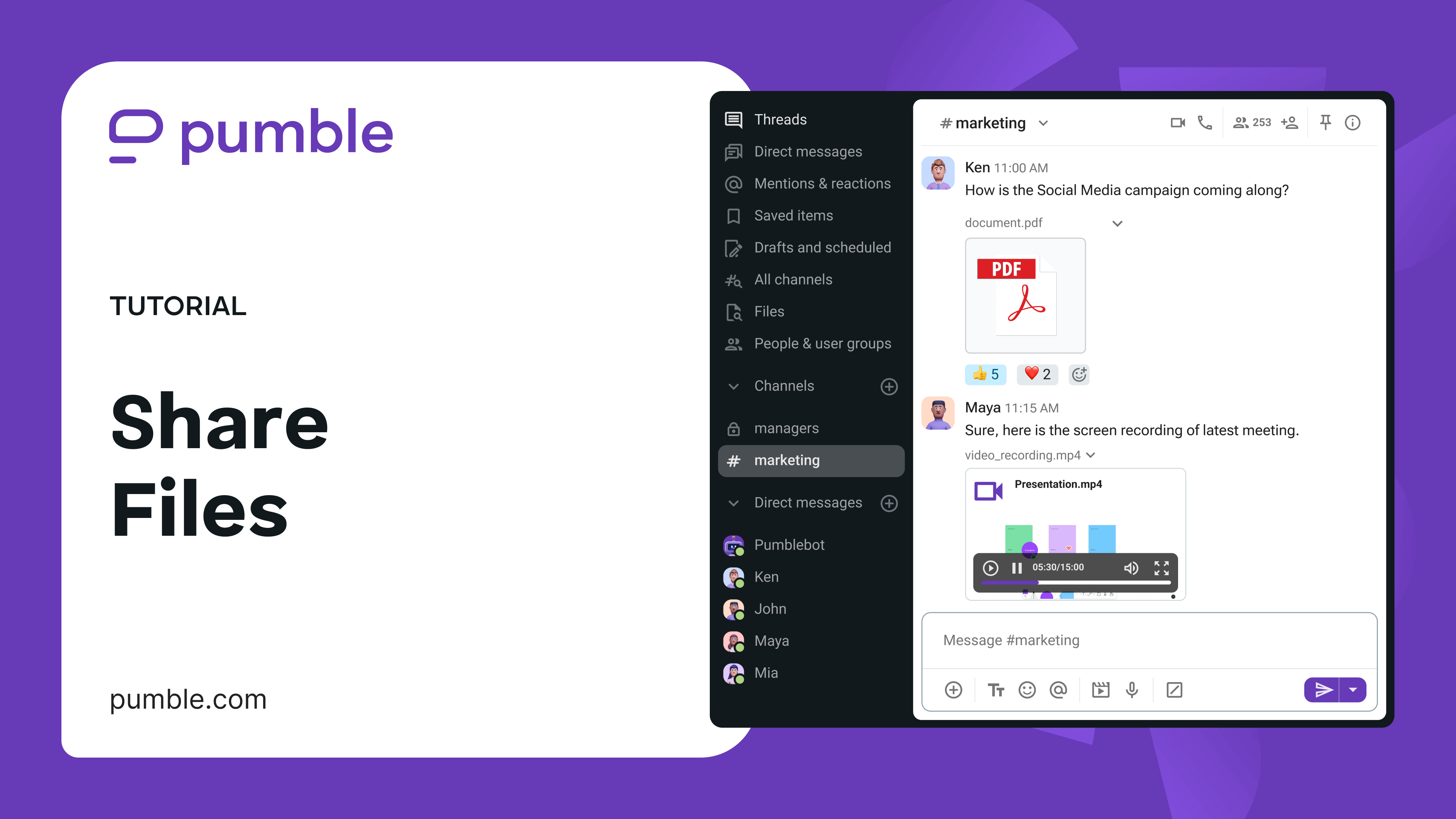File and Document sharing - Pumble™