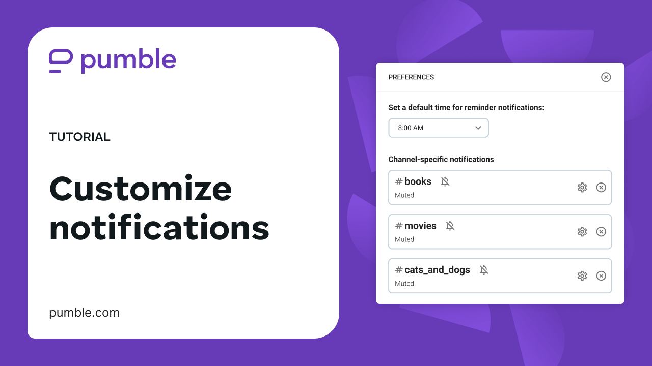 Notification Preferences - Pumble™