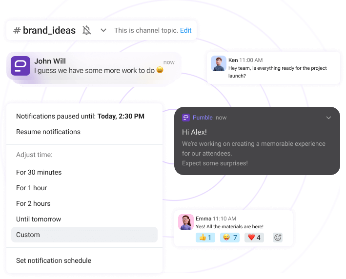 Notification Preferences - Pumble™