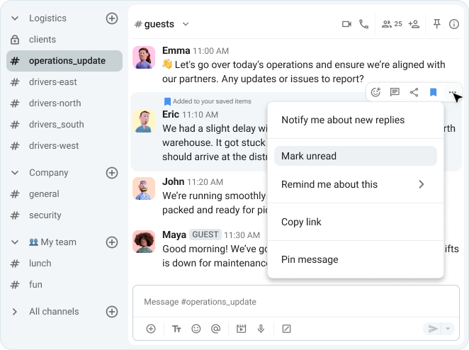 Reminders - Pumble™