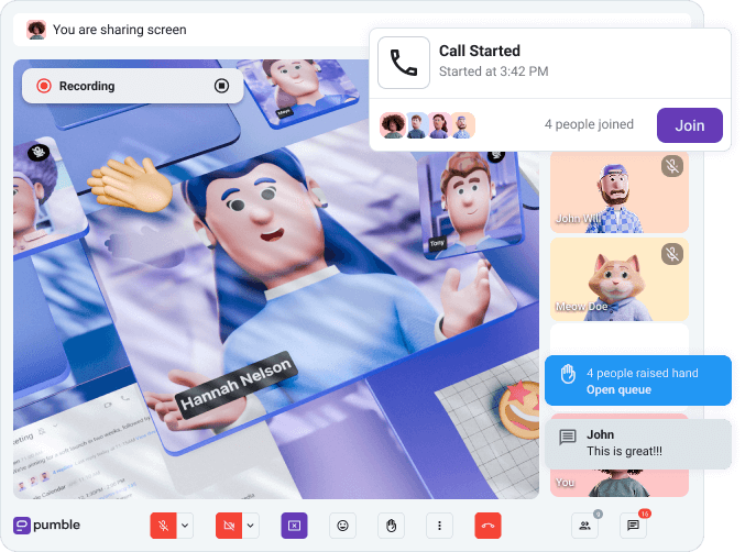 Screen Sharing - Pumble™