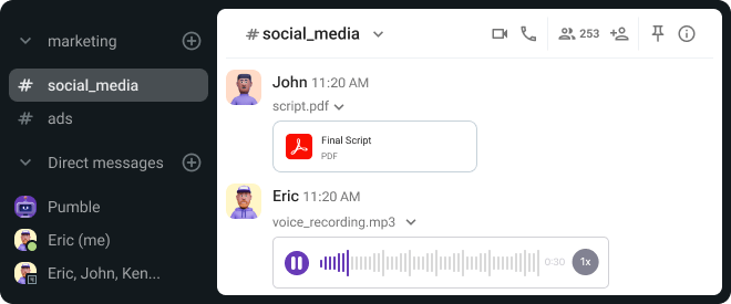 Group messaging app - Pumble™