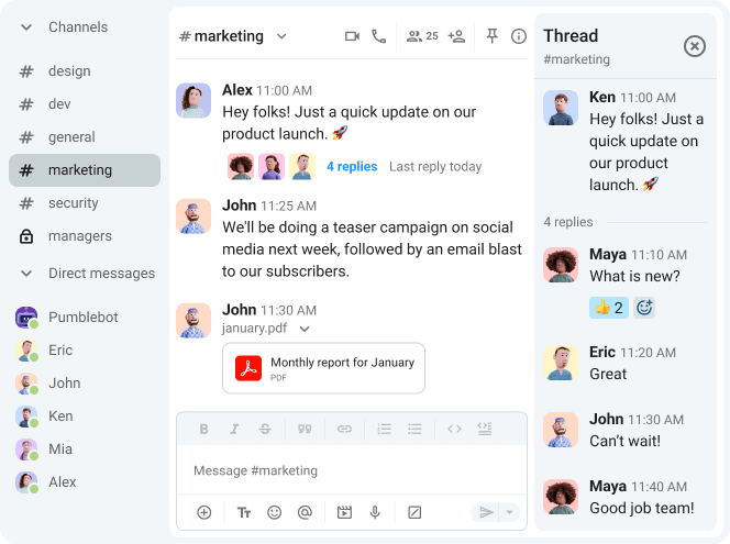 Group messaging app - Pumble™