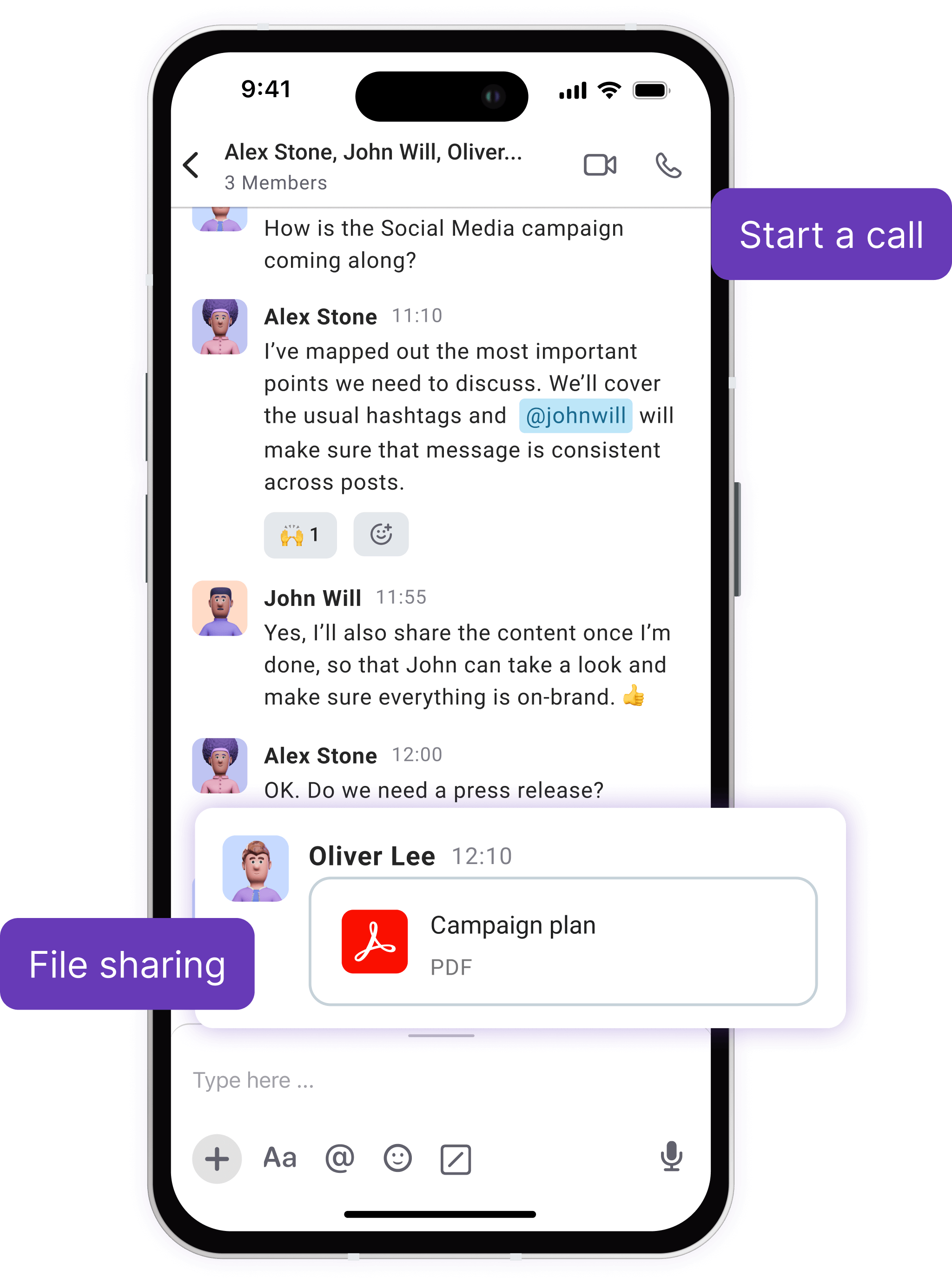 Android messaging app - Pumble™