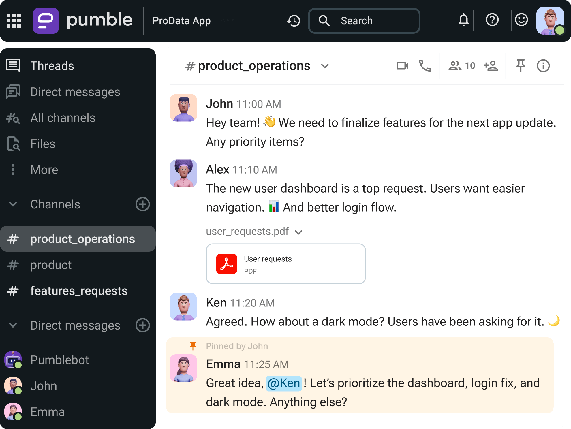 How Product teams use Pumble