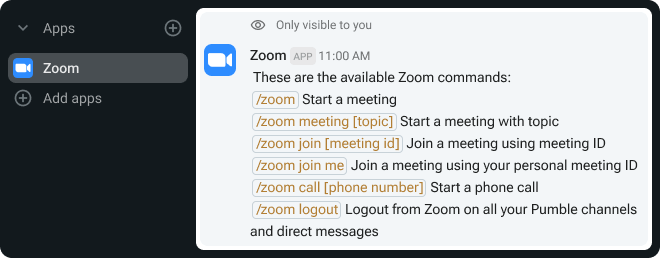 Zoom Integration - Connect Your Apps with Pumble
