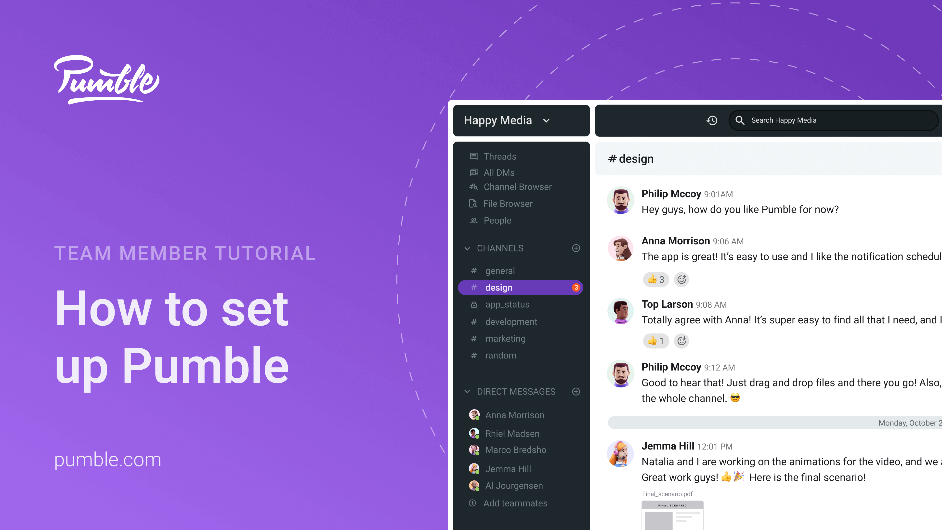 Team Collaboration Tutorials - Pumble™