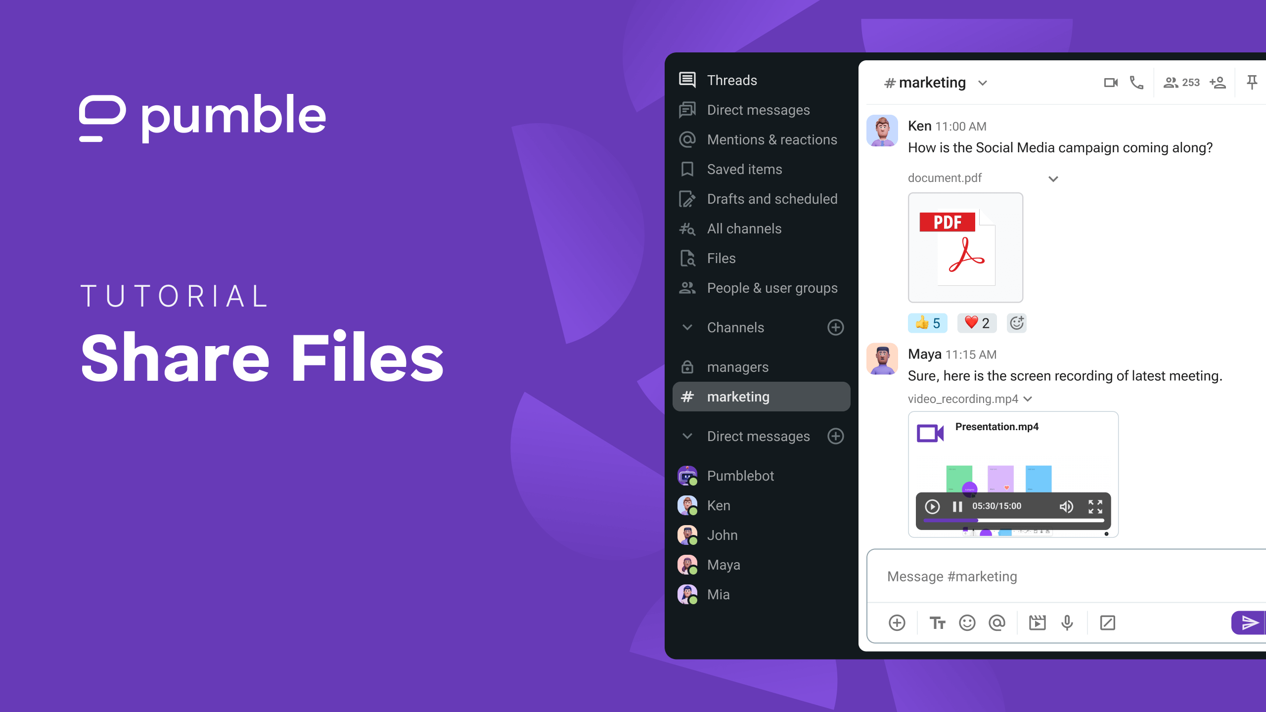 Team Collaboration Tutorials - Pumble™