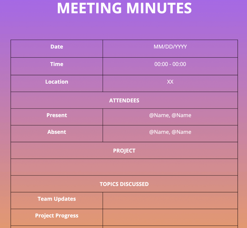 How to take meeting minutes: tips, tricks, and templates - Pumble