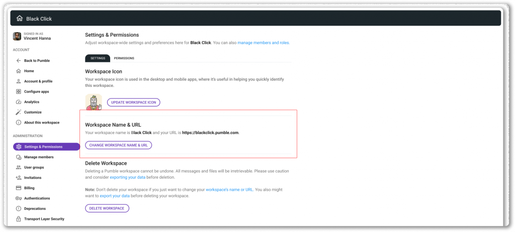 Customize Your Workspace Name and URL - Pumble Help