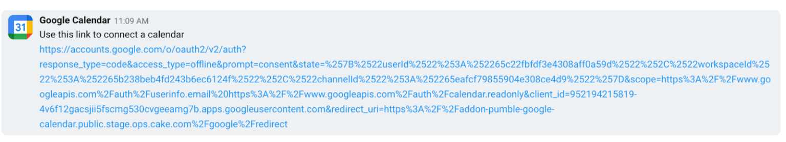 Google Calendar Integration - Pumble Help