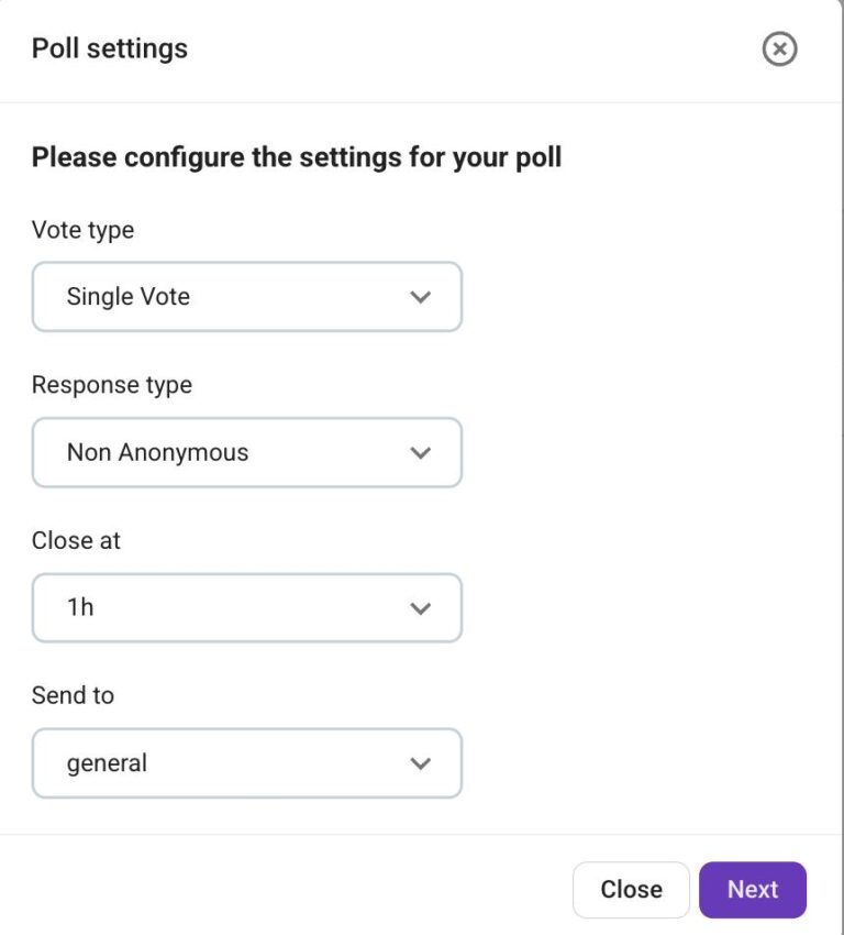 Polls Integration - Pumble Help