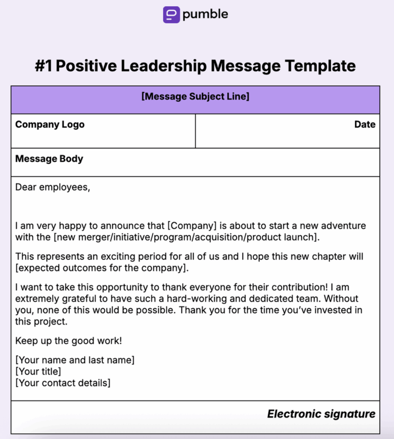28 Internal Communication Message Templates & Worksheets