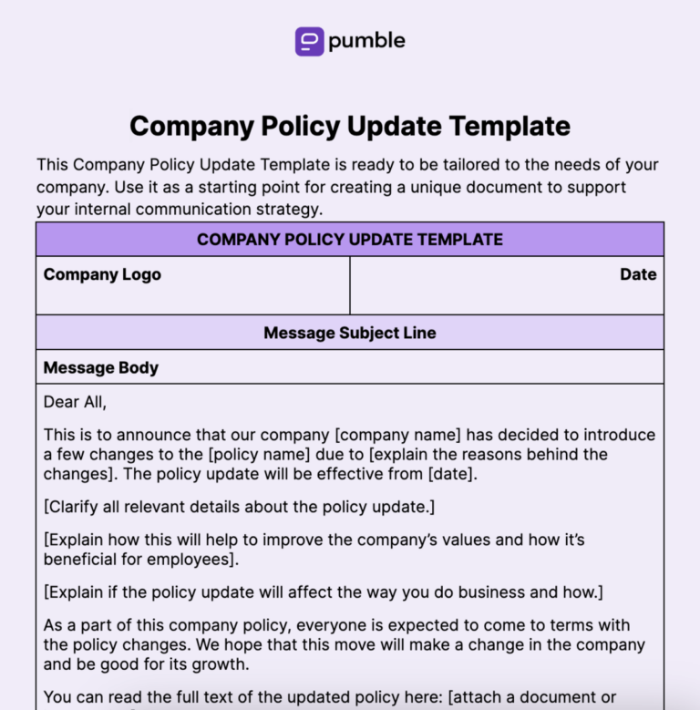 28 Internal Communication Message Templates and Worksheets