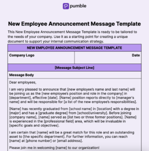 28 Internal Communication Message Templates and Worksheets