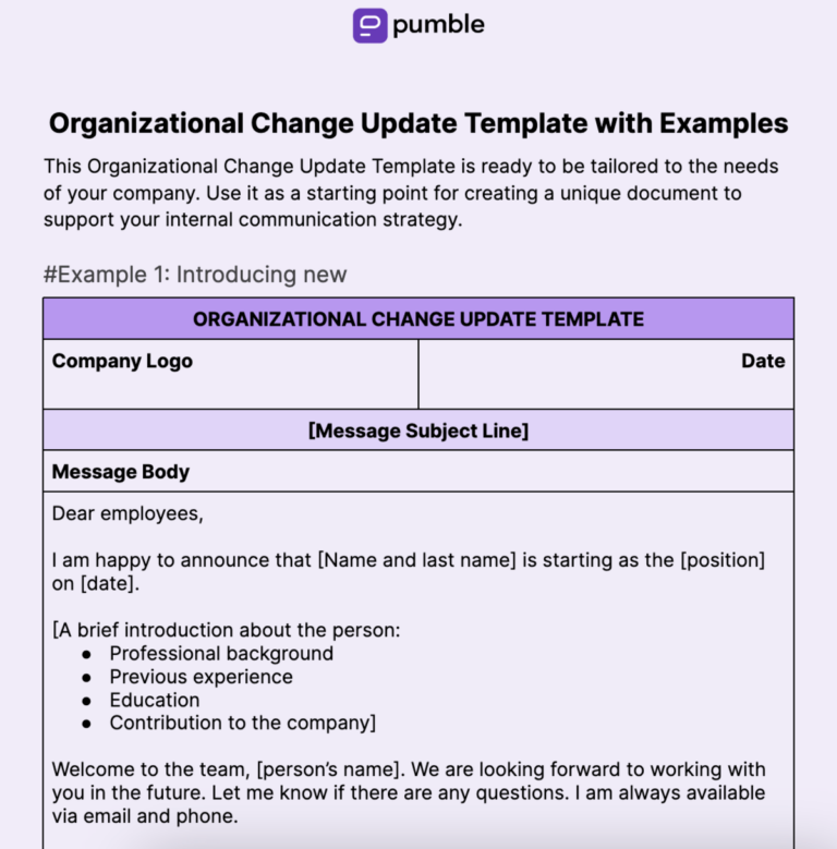 28 Internal Communication Message Templates and Worksheets