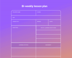 How to write a lesson plan template with examples