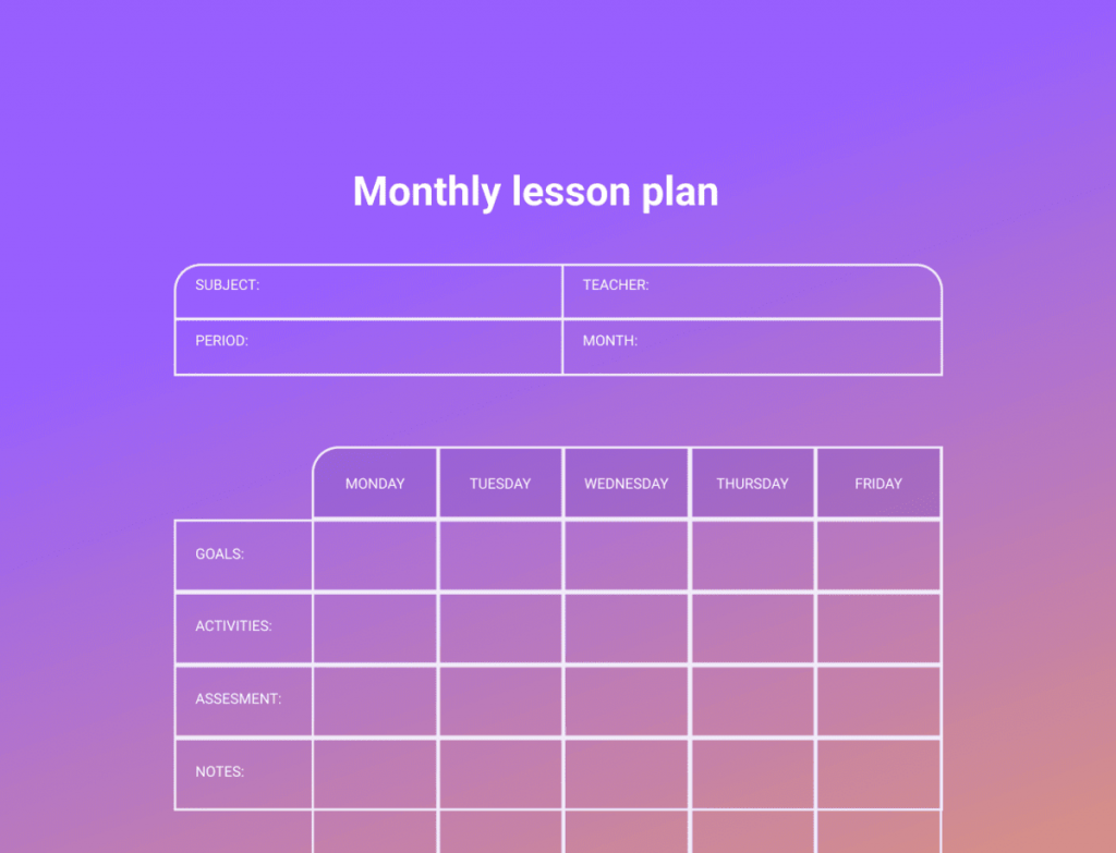 How to write a lesson plan template with examples