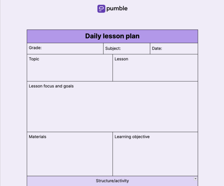 How to Write a Lesson Plan Template With Examples