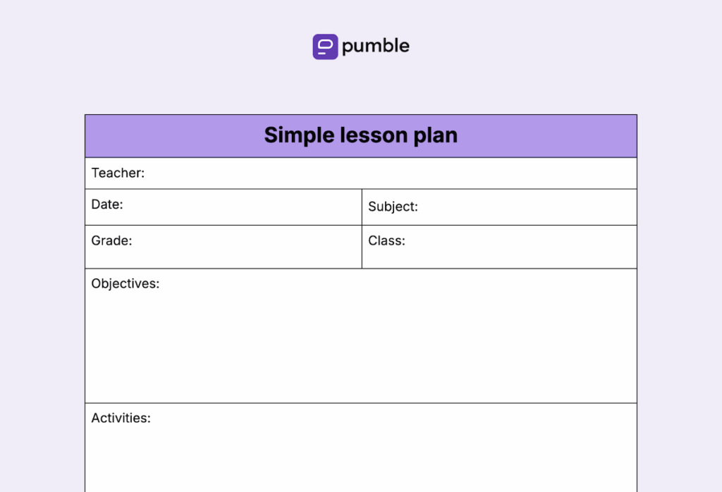 How to Write a Lesson Plan Template With Examples