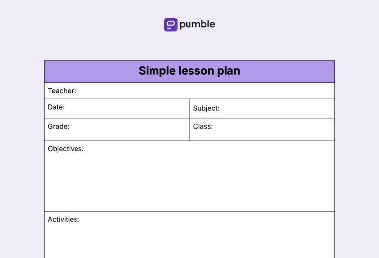 How to Write a Lesson Plan Template With Examples