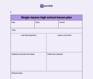 How to Write a Lesson Plan Template With Examples