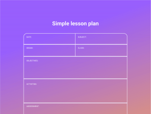 How to write a lesson plan template with examples