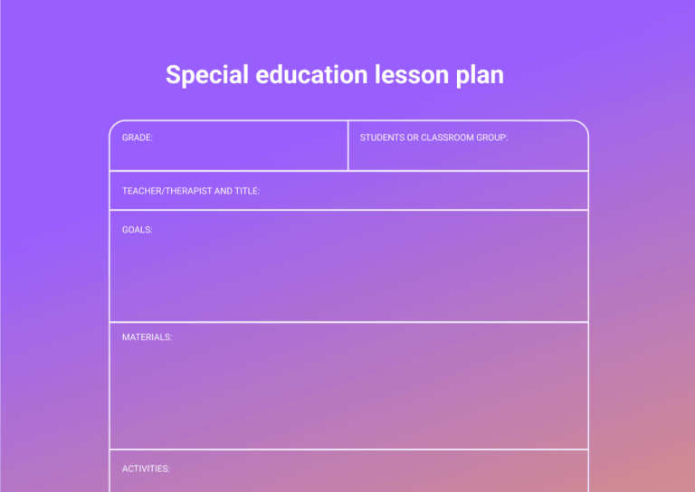 How to write a lesson plan template with examples