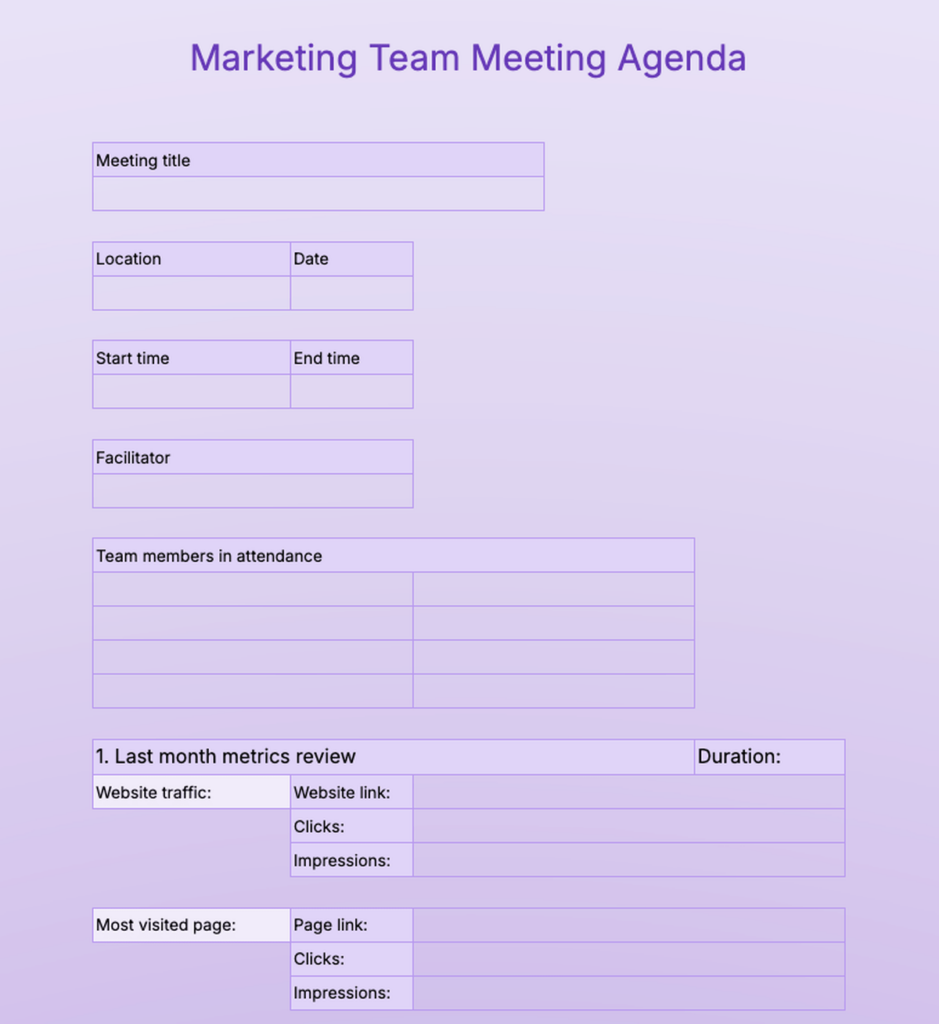 10 Best Free and Customizable Meeting Agenda Templates