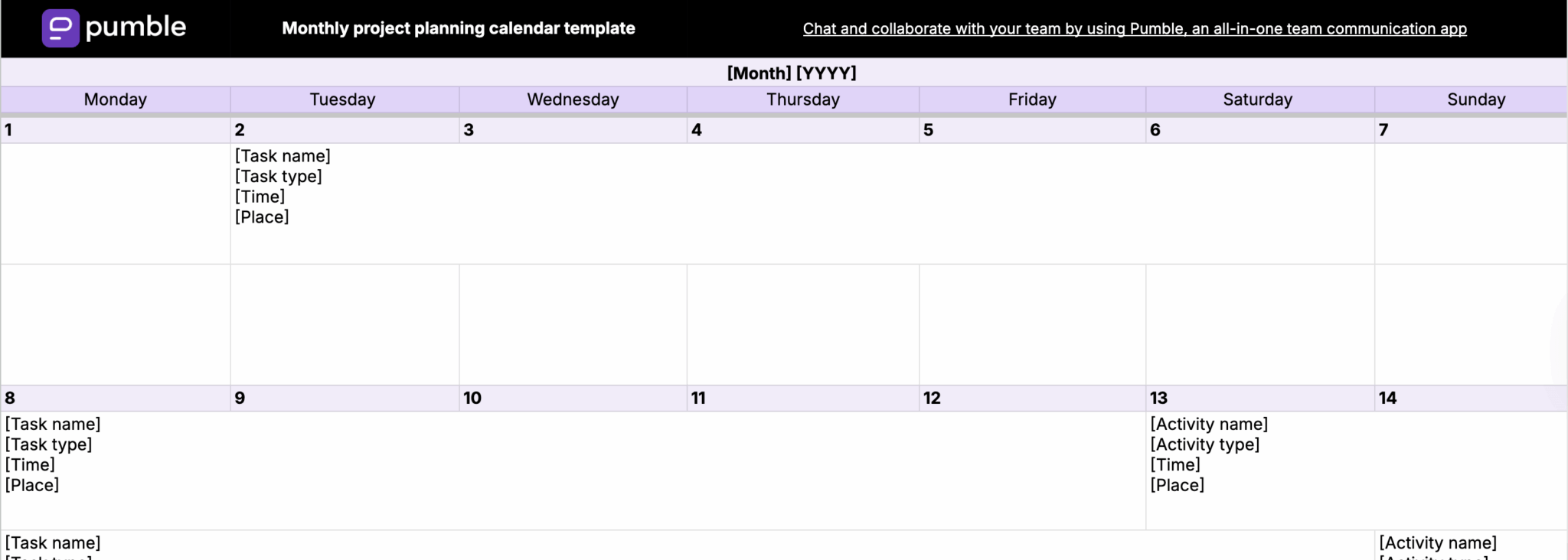 12 Free Google Calendar Templates to Plan Your 2026