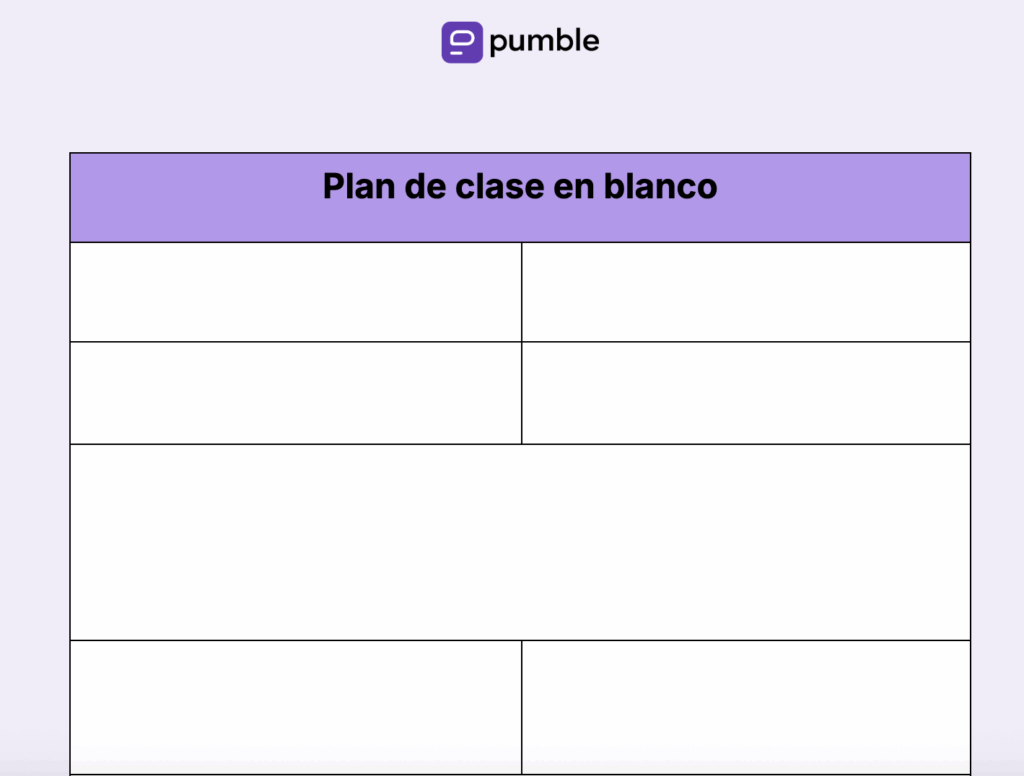 Plantillas de planes de clases para profesores con ejemplos